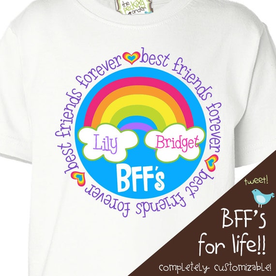 personalized best friends shirt girls BFF shirt perfect
