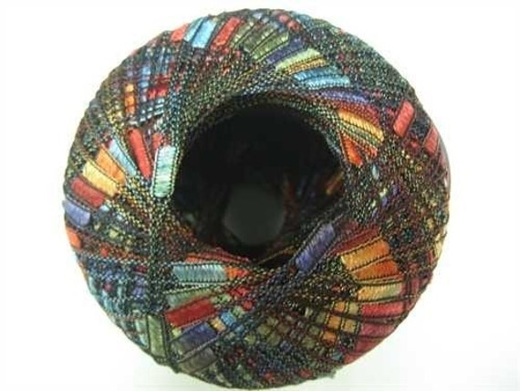 Ribbon Trellis Ladder Railroad Yarn Color Rainbow FREE