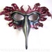 Griffin leather mask hand-painted in chocolate brown by edenbee
