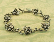 Unique rose bracelet related items | Etsy