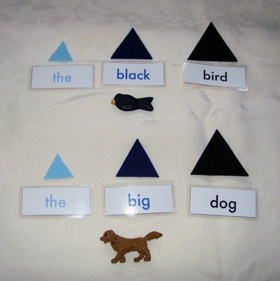 Montessori Adjective Box UNLAMINATED in PAPERBOARD BOX A