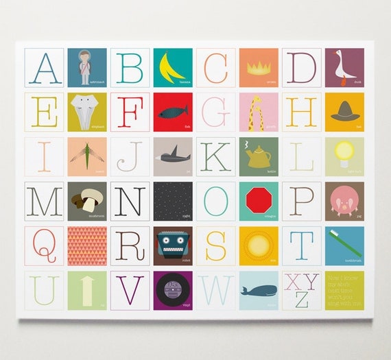Now I Know my ABC's Alphabet Poster by ModernPOP