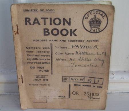 What No Bacon British WW2 Ration Book Vintage Piece of