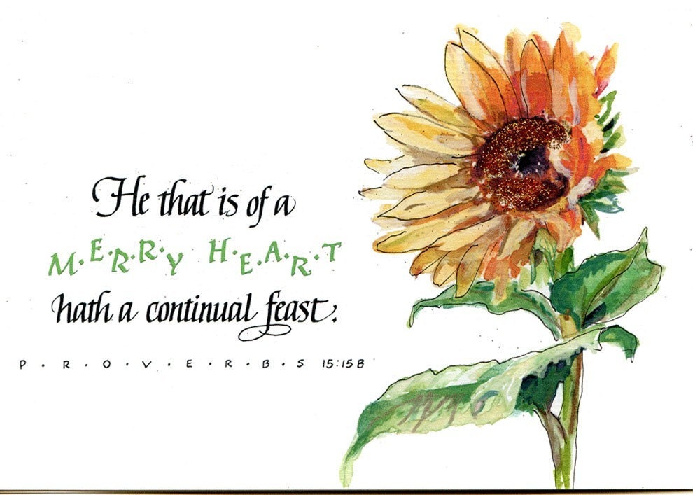 Sunflower with verse