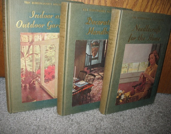 3 Homemaker's Encyclopedia Books Vintage Set 1950s