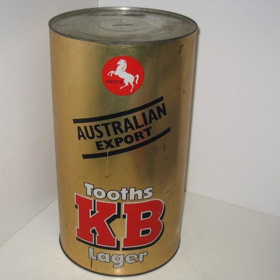 Items similar to Vintage KB Tooth Tooths Lager Beer Can Bank Large ...
