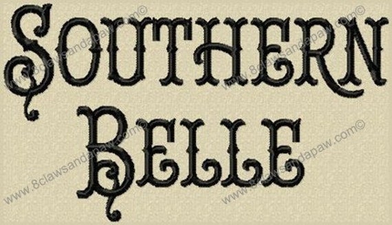 Southern Belle Embroidery Alphabet