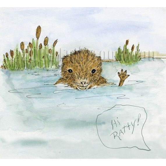 Muskrat Ratty Print