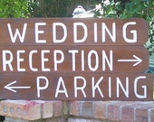 Items similar to Custom made wood signs engraved wedding sign parking ...