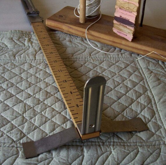 Vintage Skirt Hem Marker Wooden Ruler Mark with Chalk or Pin