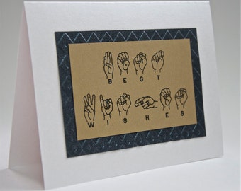 Sign language card | Etsy