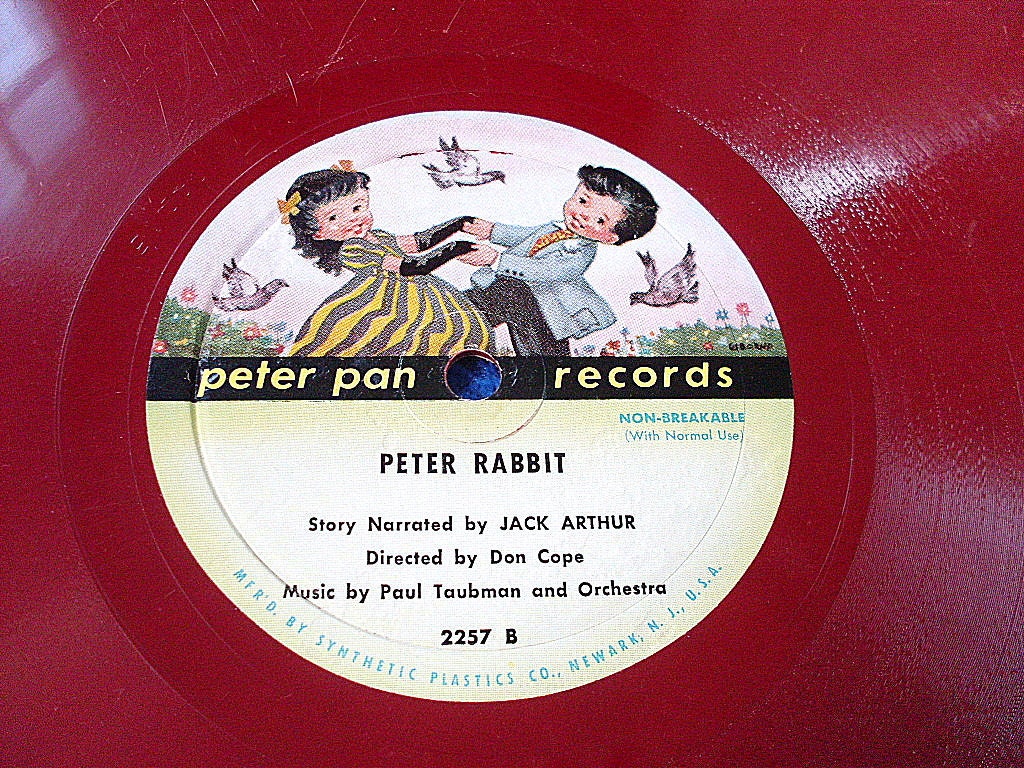 Peter Pan Record Rabbit 1950s Children Pig Dance Vintage