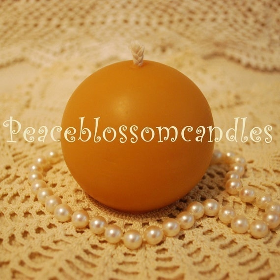 Beeswax Candle Sphere Round Ball-Shaped Candle
