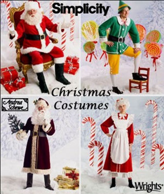 SANTA CLAUS Costume Pattern MRS CLAUS ELF FATHER by patterns4you