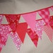 Mini pennant fabric banner VALENTINES DAY by MoonGardenDesign