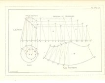 Unique antique blueprint related items | Etsy