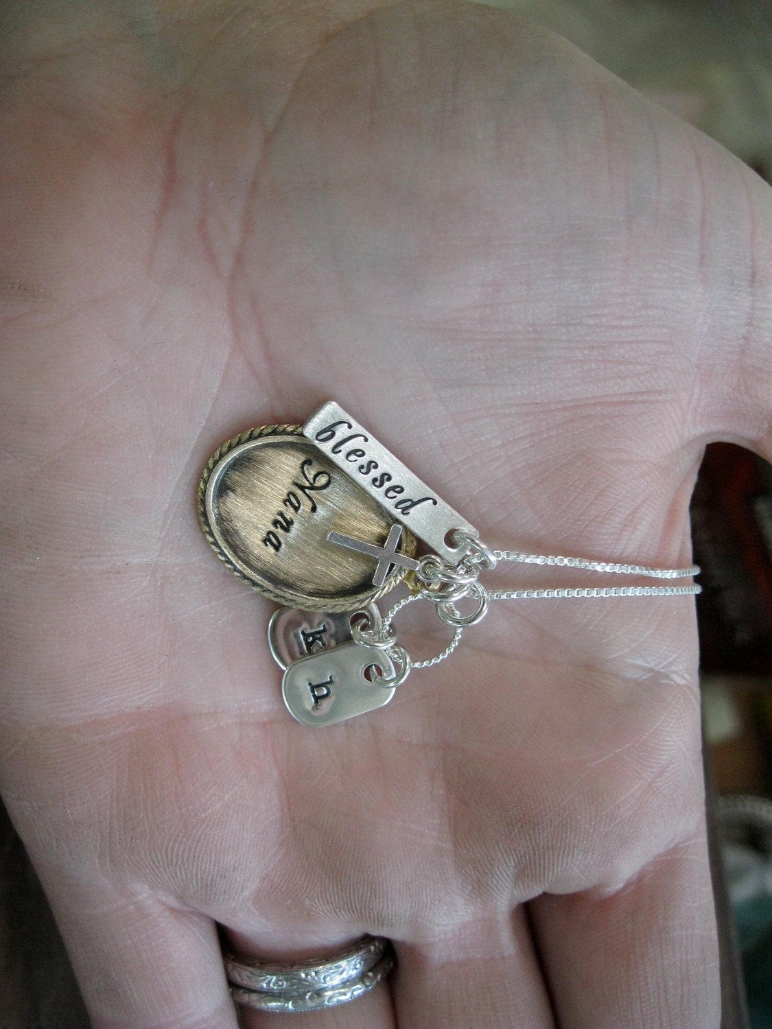 Personalized Hand Stamped Necklace Blessings by sTuckintheCoop