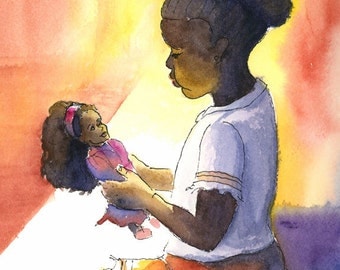 Biracial art | Etsy