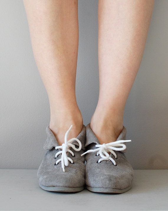 ankle boots / gray boots / Pewter Wedge Boots