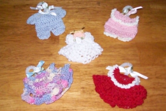 Crochet Pattern Mini Frock Refrigerator Magnets