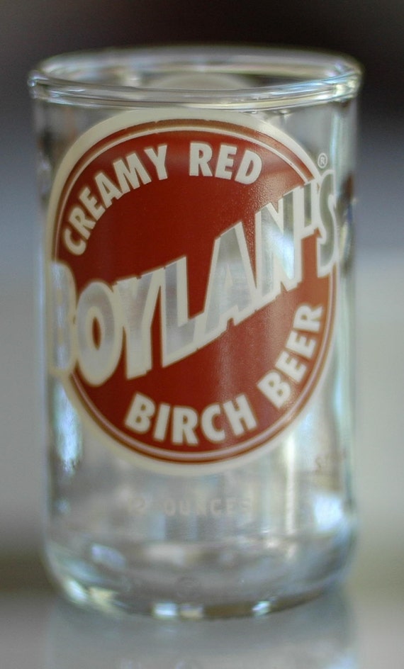 YAVA Glass Boylan's Creamy Red Birch Beer Glass Made