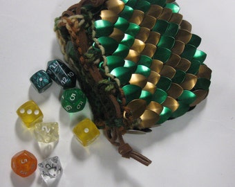 Armor Gauntlets in knitted Dragonhide Scalemail by Crystalsidyll