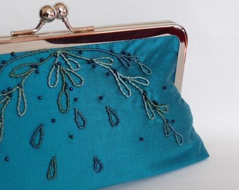Popular items for turquoise clutch on Etsy