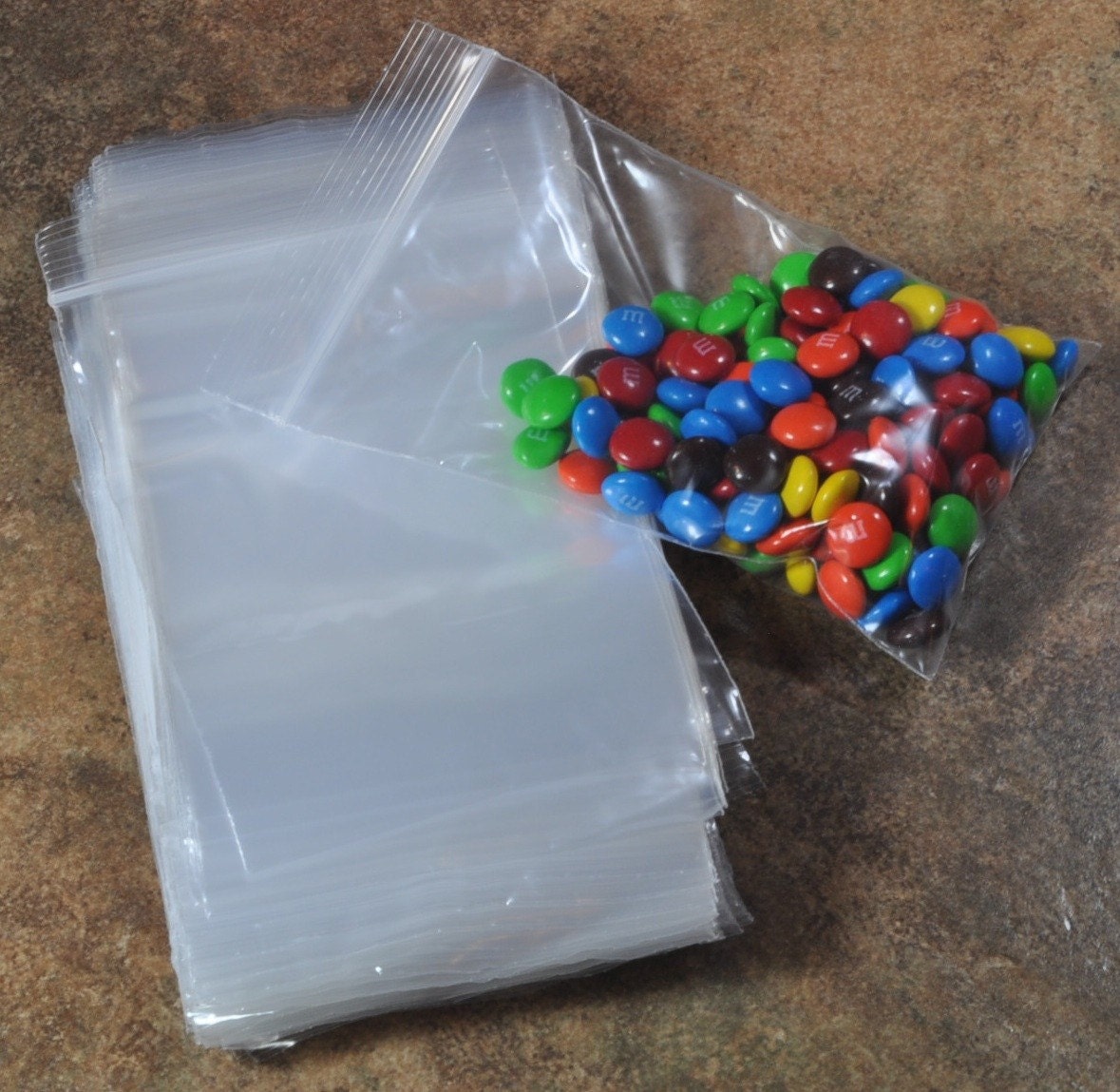 100 Reclosable 3x5 Transparent Plastic Zip Bags 17-52-150