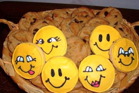 Chocolate Chips and Smiley Faces by lorisplace on Etsy