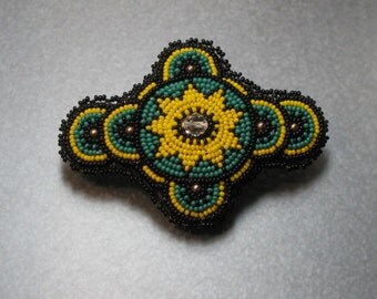 Seed bead barrette | Etsy