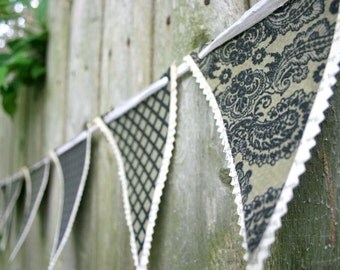 Shabby Chic Pennant Banner Vintage Chic by inspirationsbyfaith