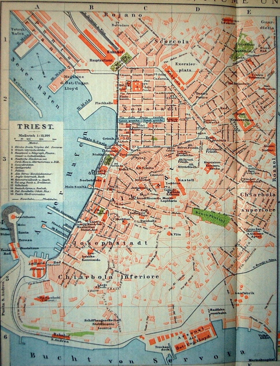 Quadrilatero Melara Trieste Italy Map