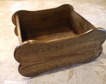 Dog Toy Box - Large Bone Shaped Wooden Toy Box - Dog Toy Storage - Dog ...