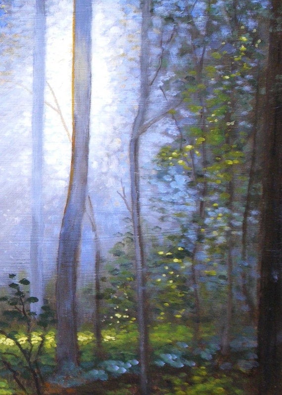 Tree Landscape Painting Forest Painting Grove Acrylic