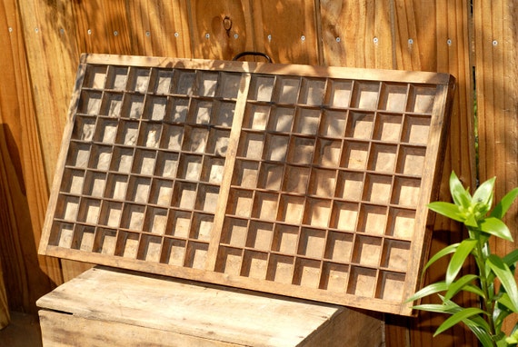 Vintage Antique Letterpress Type Drawer Typeset by TheHappySkull