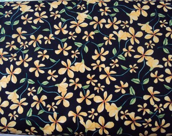 Yellow floral fabric | Etsy