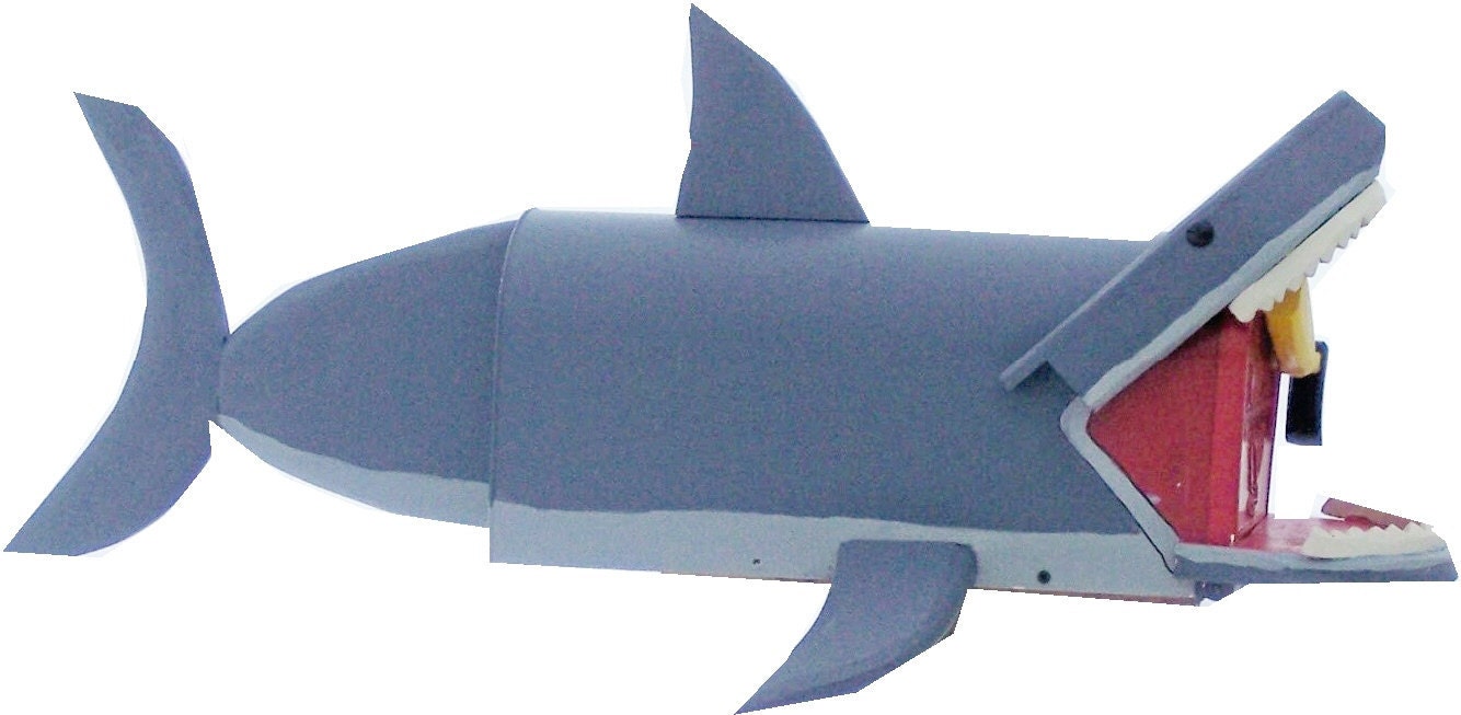 shark mailbox great white shark fish mail box with by CrossKnots