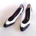 vintage Black and White Spectator Pumps