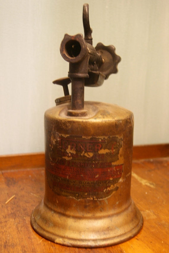 Vintage Turner Brass Blow Torch 1920's