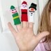 Christmas Finger Puppet Set Santa Mrs. Santa Rudloph