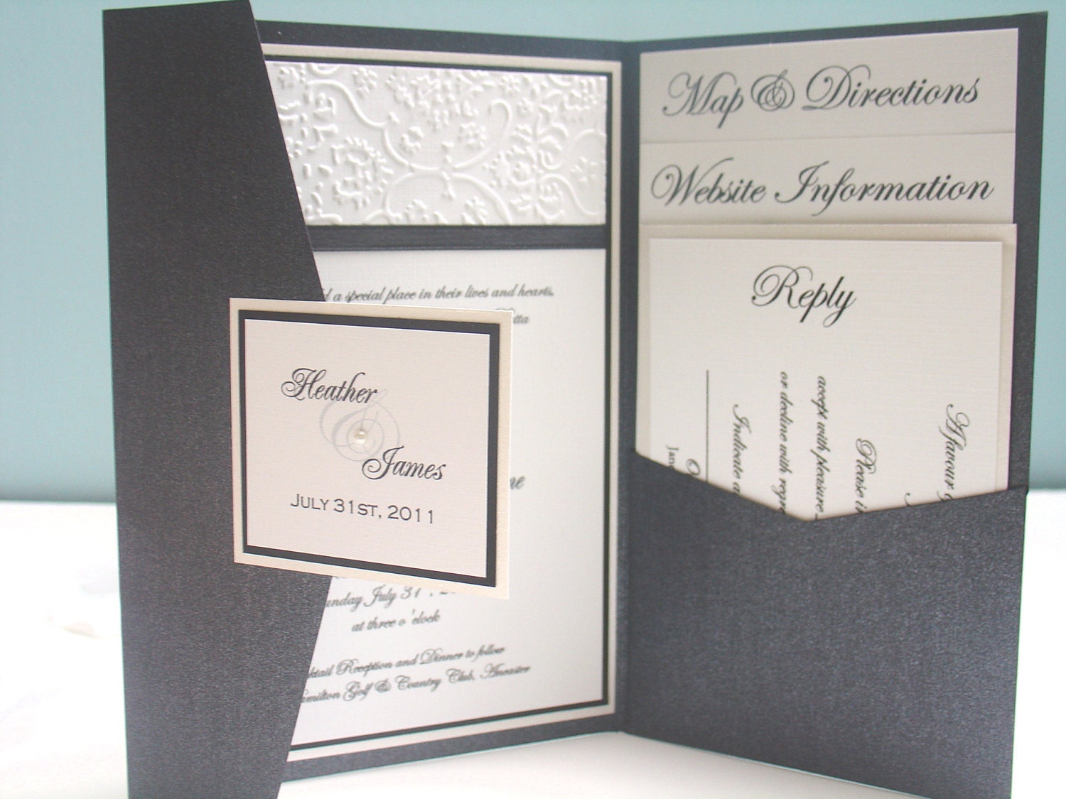 Invitations Embossed Cardstock