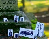 Items similar to Halloween Paper Cemetery Diorama on Etsy