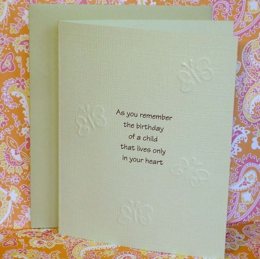 Loss of Child Birthday Remember Card