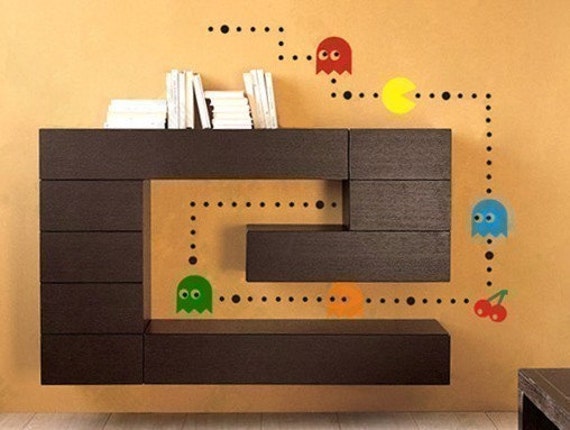 Pac Man Wall Art Decal Vinyl Sticker Home Decor Wallpaper