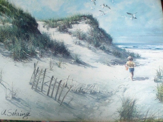 ON SALE Vintage Adolf Sehring Lithograph Print 1975 Signed