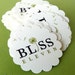 20 Personalized Round Scallop Tags Labels or Favor by scrapbits