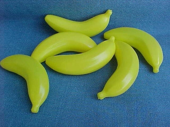 6 Plastic Bananas
