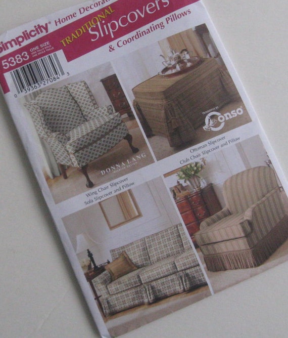 SIMPLICITY PATTERN 5383 chair slipcovers SOFA SLIPCOVERS