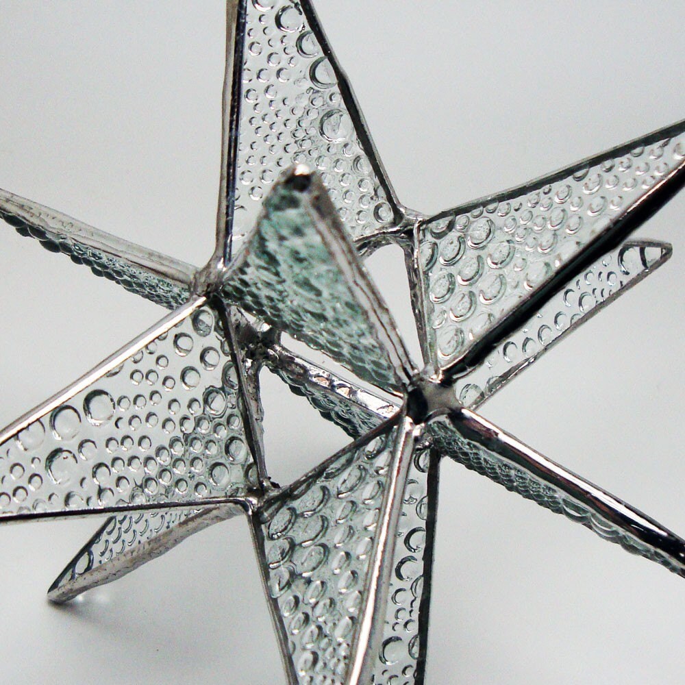Raindrops Stained Glass Moravian Star