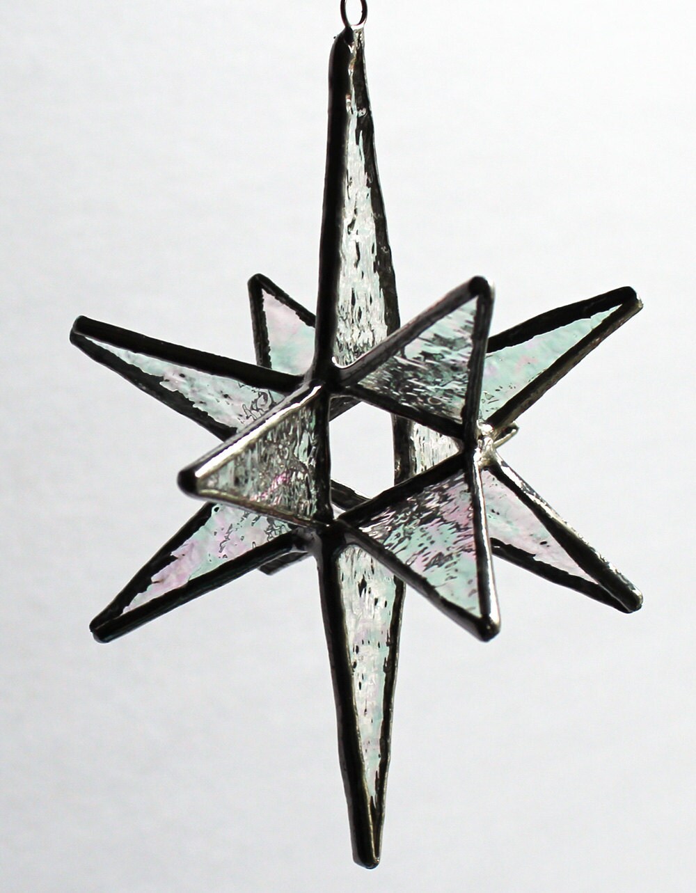 Stained Glass Bethlehem Moravian Star Ornament Sun Catcher